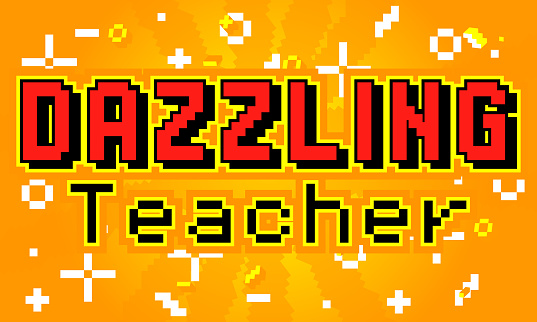 Guru Yang Mempesona Kata Pixelated Dengan Latar Belakang Grafis ... Guru Yang Mempesona Kata Pixelated Dengan Latar Belakang Grafis ...