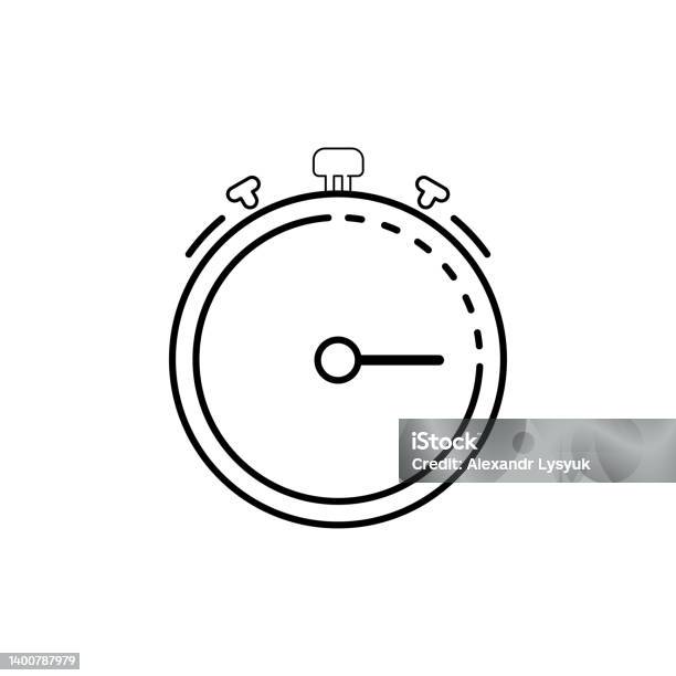 Icône Dhorloge De Minuterie Isolée Illustration Vectorielle Simple