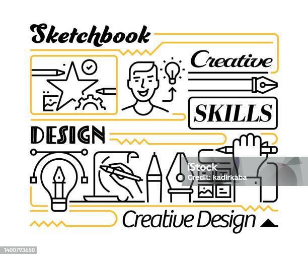 Objet Et Éléments Design Thinking Collection Dillustrations Dicônes De