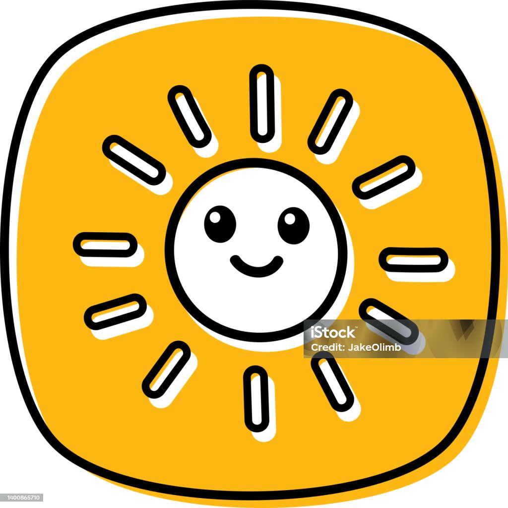 Sun Emoji Doodle 2 Stock Illustration Download Image Now