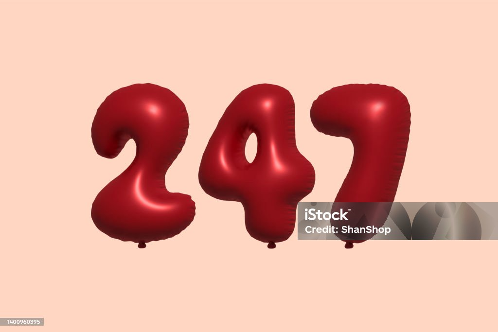 Ballon Dhélium Rouge Numéro 3d 247 Vecteurs Libres De Droits Et Plus D