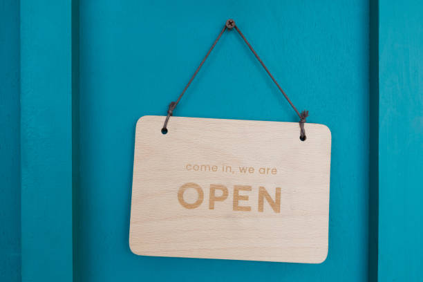 Free Stock Photo of Green Open Sign Hanging on Wooden Wall | Download ...
