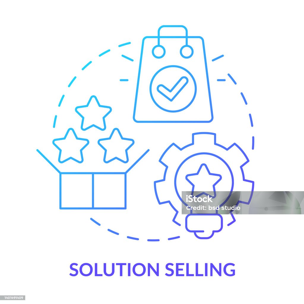 Ilustración de Icono De Concepto De Gradiente Azul De Venta De ... Ilustración de Icono De Concepto De Gradiente Azul De Venta De ...