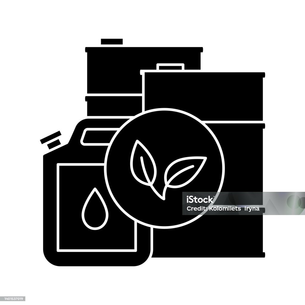 Tabung Biofuel Dan Tong Minyak Konsep Biofuel Ekologis Industri Ramah