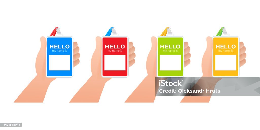 Halo Nama Saya Adalah Set Tag Nama Beri Label Stiker Dengan Latar ... Halo Nama Saya Adalah Set Tag Nama Beri Label Stiker Dengan Latar ...