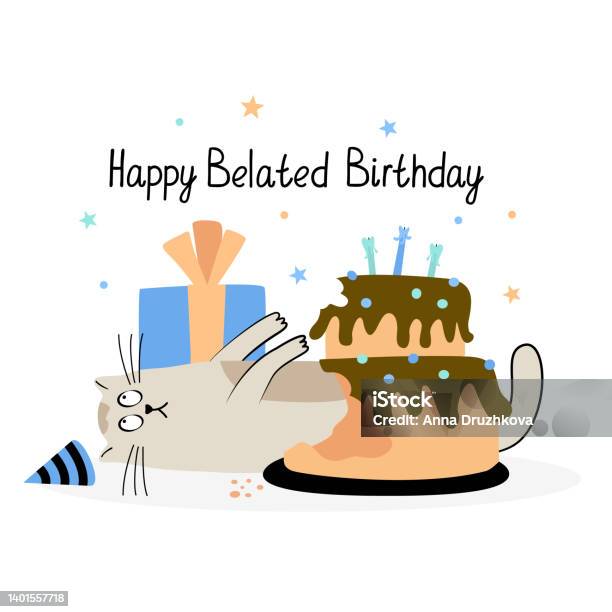 Kartu Ucapan Selamat Ulang Tahun Yang Terlambat Dengan Kucing Lucu Dan ... Kartu Ucapan Selamat Ulang Tahun Yang Terlambat Dengan Kucing Lucu Dan ...