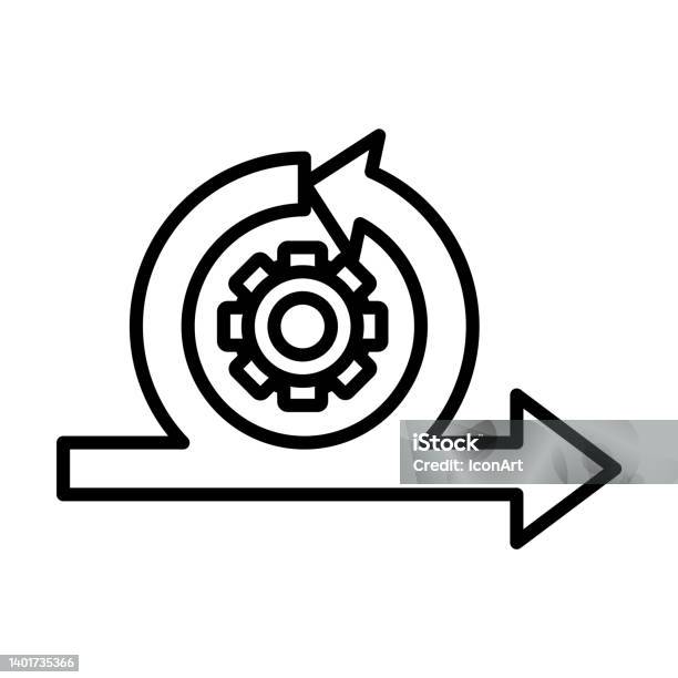 Agile Icon Thin Linear Agile Outline Icon Isolated On White Background