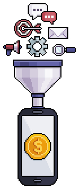 Icône Vectorielle De Lentonnoir De Vente Mobile Pixel Art Pour Le Jeu 8 ... Icône Vectorielle De Lentonnoir De Vente Mobile Pixel Art Pour Le Jeu 8 ...
