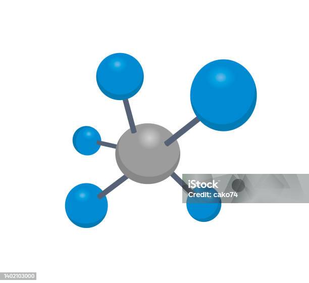 Illustration Vectorielle De Molécule Datome Vecteurs Libres De Droits