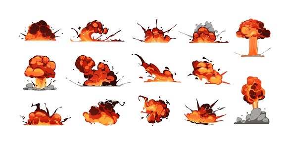 Effet Dexplosion Comique Dessin Animé Explosion De Bombe Et Dynamite
