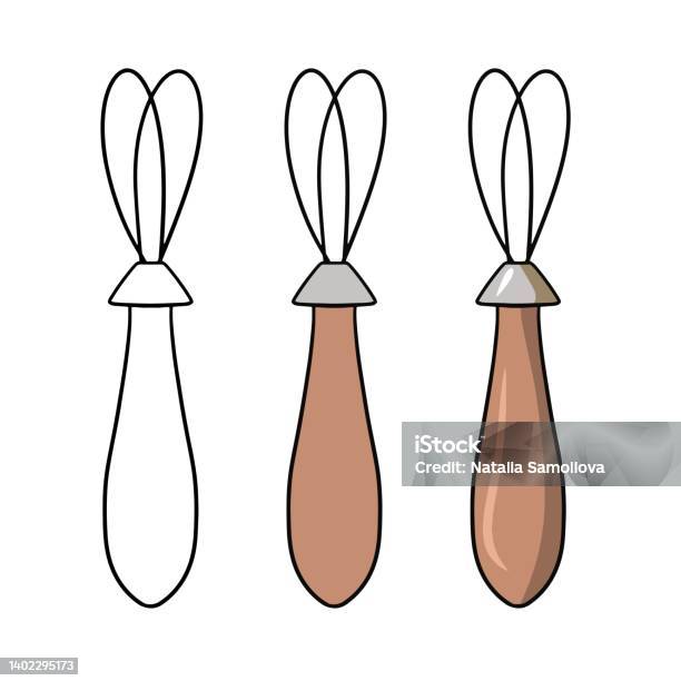 Fouet De Cuisine Pour Fouetter Ensemble Dimages Illustration