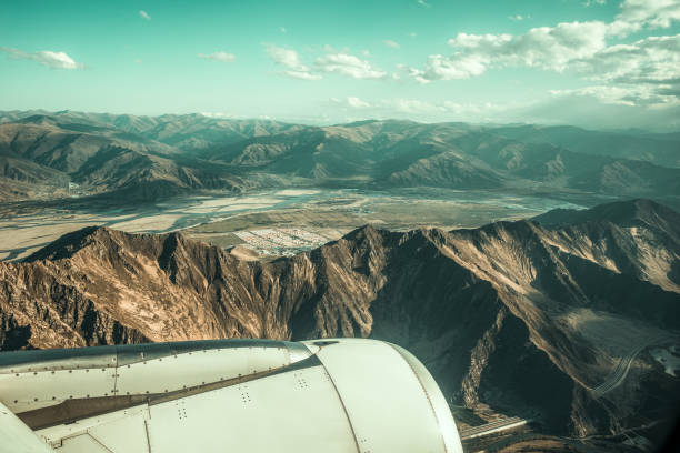 Free Stock Photo of Plane Flying Over Mountain | Download Free Images ...