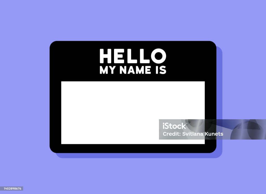 Halo Nama Saya Stiker Label Nametag Dengan Ruang Kosong Untuk Nama Anda ... Halo Nama Saya Stiker Label Nametag Dengan Ruang Kosong Untuk Nama Anda ...