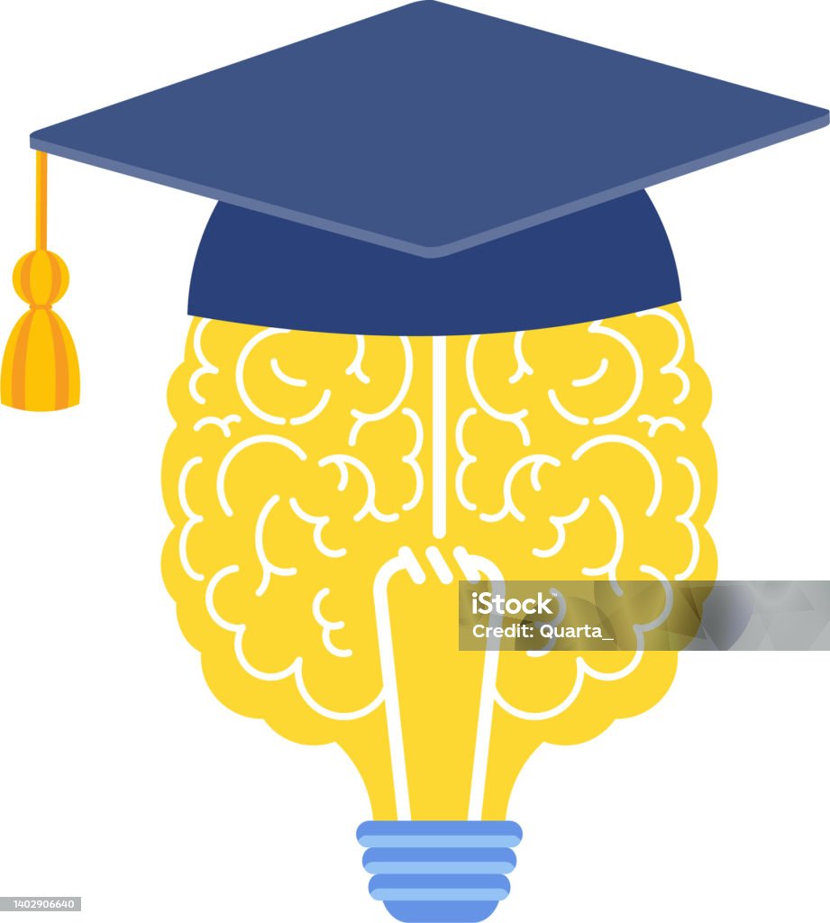 Cerveau Et Casquette De Diplômé Universitaire Robe De Graduation ... Cerveau Et Casquette De Diplômé Universitaire Robe De Graduation ...
