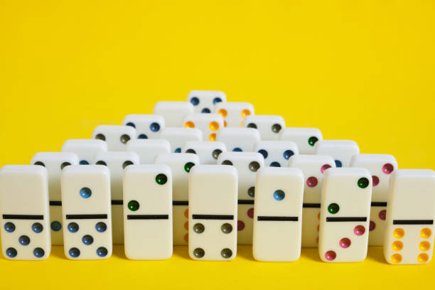 Free Stock Photo of Row of Yellow Dominoes Stacked Together | Download ...