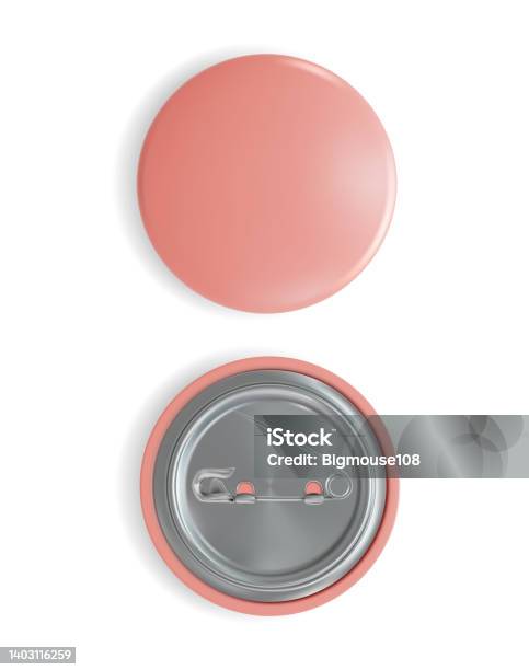 Realistische Detaillierte 3d Red Blank Badges Pin Button Vektor Stock ... Realistische Detaillierte 3d Red Blank Badges Pin Button Vektor Stock ...