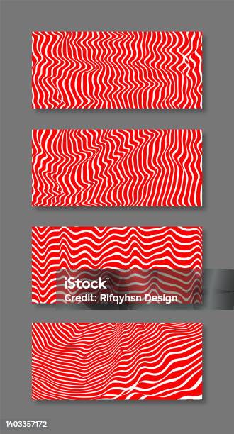 Garis Gelombang Abstrak Dalam Desain Warna Merah Pola Dengan Ilusi ... Garis Gelombang Abstrak Dalam Desain Warna Merah Pola Dengan Ilusi ...