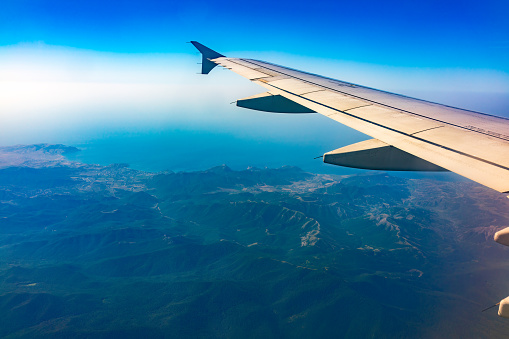 Photo Libre De Droit De Vue De La Fenêtre De Lavion Sur Un Beau Ciel