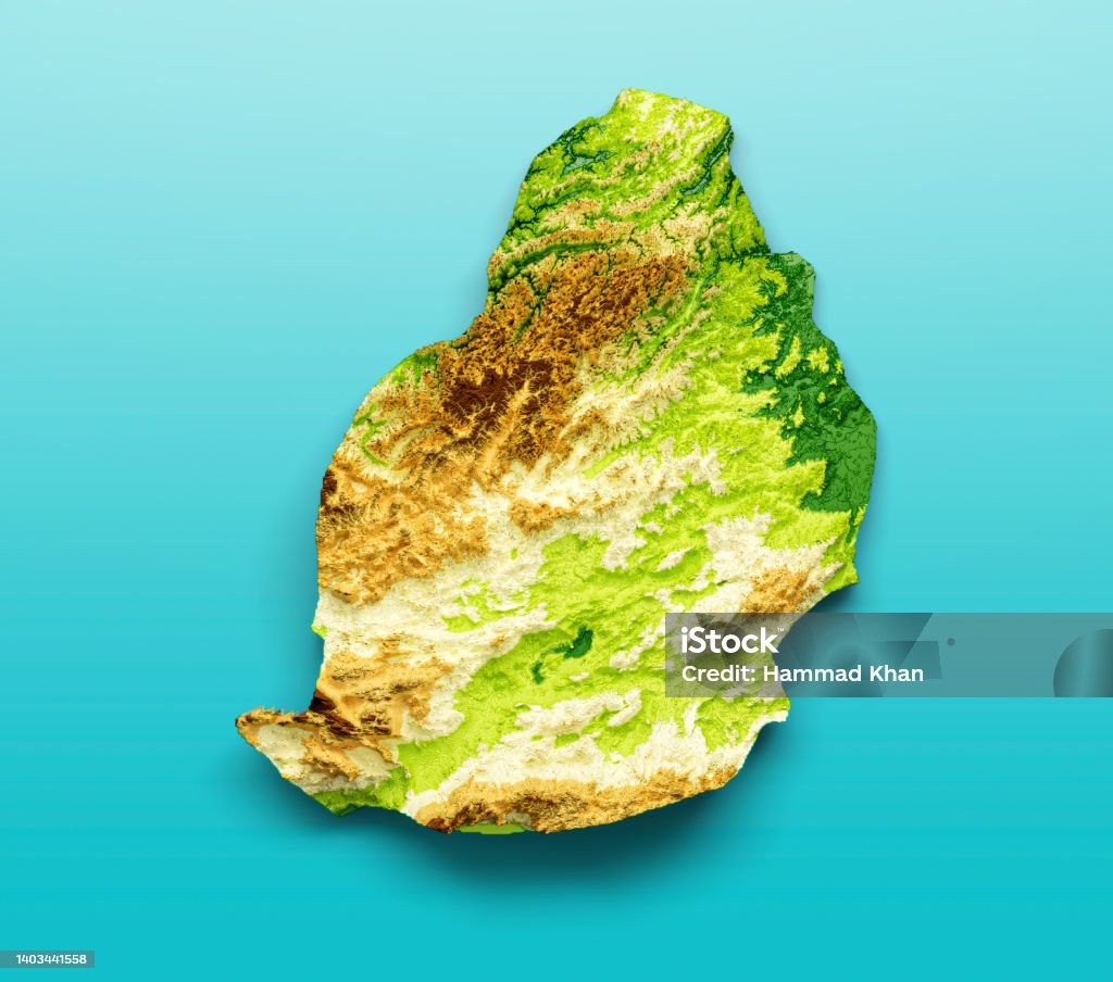 Peta Mauritius Relief Berbayang Peta Ketinggian Warna Di Laut Ilustrasi ... Peta Mauritius Relief Berbayang Peta Ketinggian Warna Di Laut Ilustrasi ...