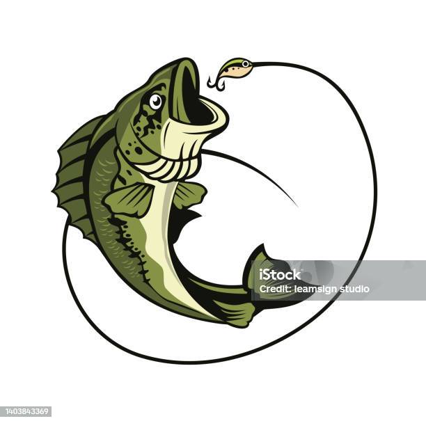 Ilustrasi Desain Logo Ikan Bass Ilustrasi Stok Unduh Gambar Sekarang Memancing Pengejaran