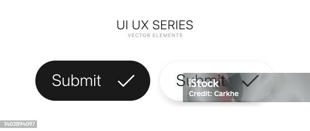 Submit Button For Ui Ux Mobile Application Presentation Hand Click Approve Sign True Symbol