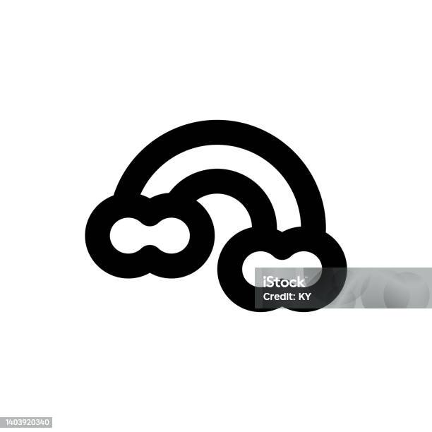 Icône Arcenciel Simple Icône De Contour Vectoriel Sur Fond Blanc