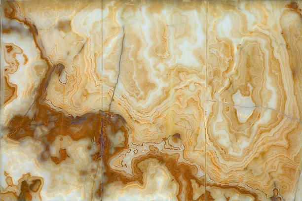 Free picture: Yellowish brown marble stone texture close-up