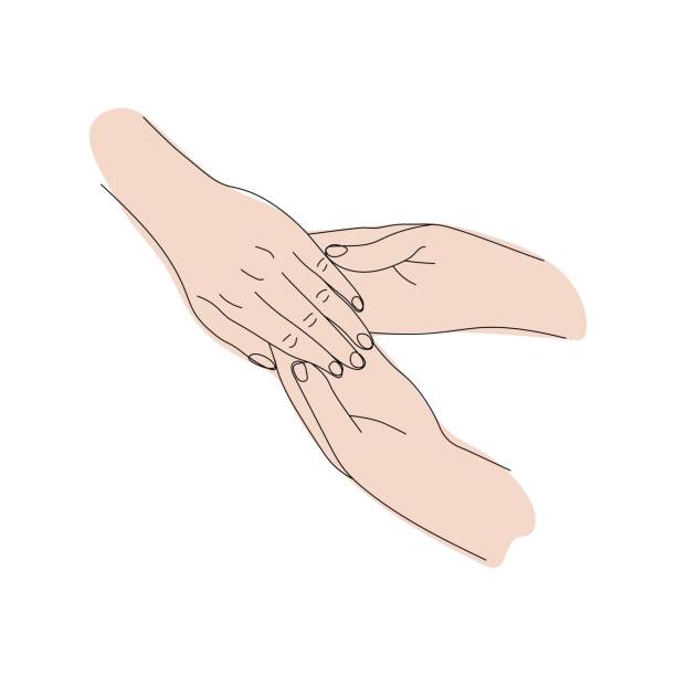 Massage Des Mains Vectoriels Et Illustrations Libres De Droits Istock