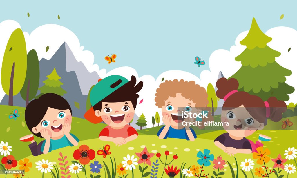 Kartun Anakanak Berbaring Di Atas Rumput Ilustrasi Stok - Unduh Gambar ... Kartun Anakanak Berbaring Di Atas Rumput Ilustrasi Stok - Unduh Gambar ...