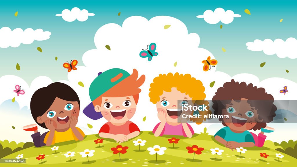 Kartun Anakanak Berbaring Di Atas Rumput Ilustrasi Stok - Unduh Gambar ... Kartun Anakanak Berbaring Di Atas Rumput Ilustrasi Stok - Unduh Gambar ...