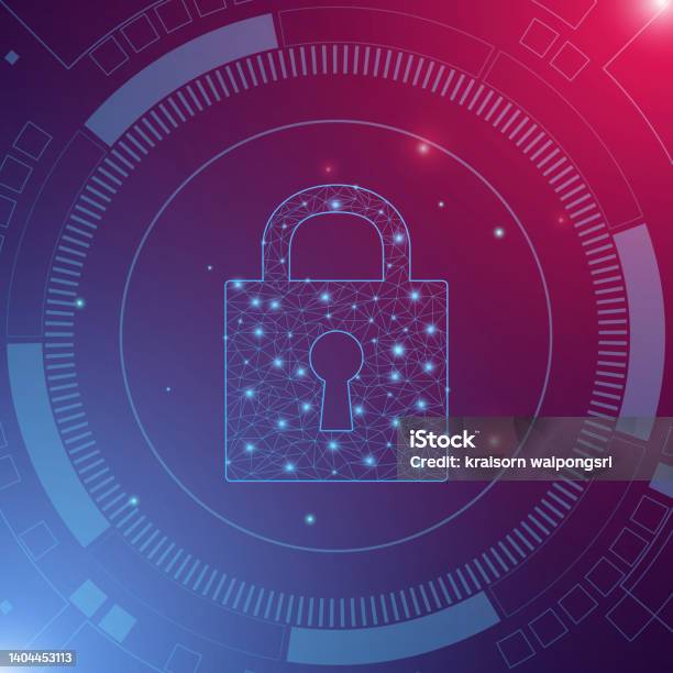 Konsep Teknologi Keamanan Cyber Shield Dengan Ikon Keyhole Data Pribadi