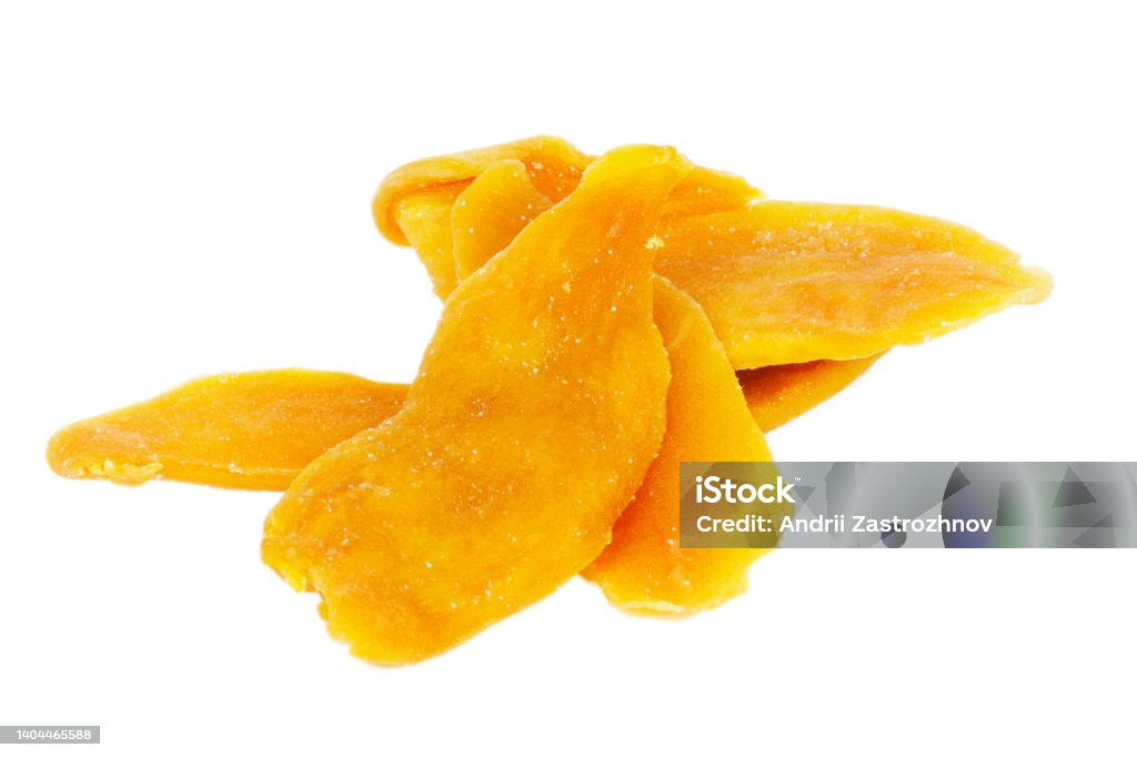 Dehydrated Mango Dried Tropical Fruit Isolated On White Background