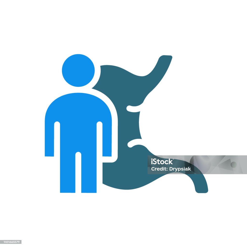 Stomach With Man Colored Icon Human Gastrointestinal Tract Symbol Stock ... Stomach With Man Colored Icon Human Gastrointestinal Tract Symbol Stock ...