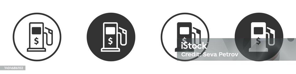 Icône De Stationservice Avec Signe De Dollar Symbole De La