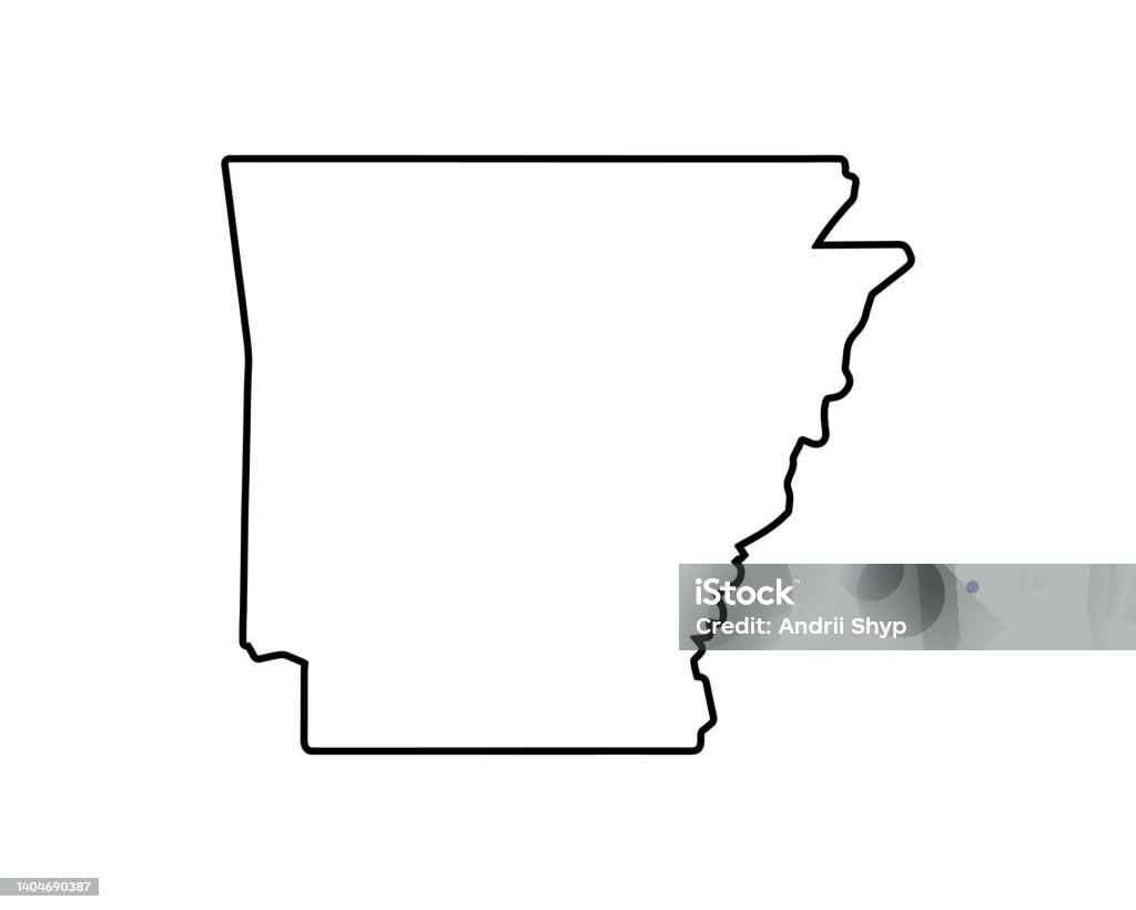 Carte De Létat Américain Symbole De Silhouette De Larkansas