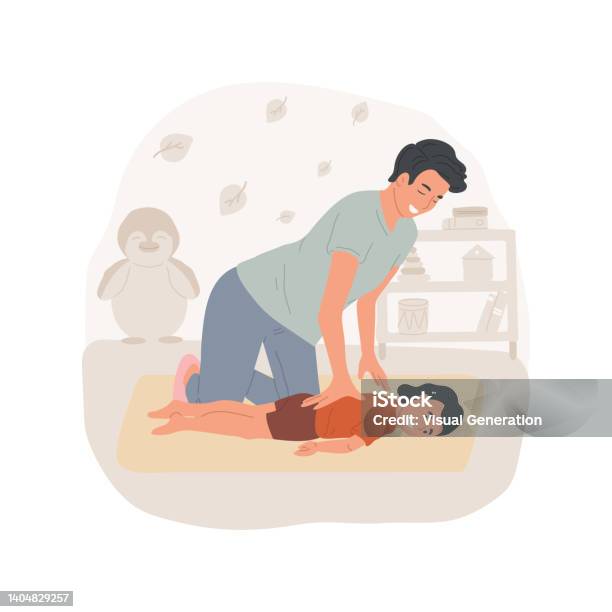 Massage Isolé Dessin Animé Vectoriel Illustration Vecteurs Libres De