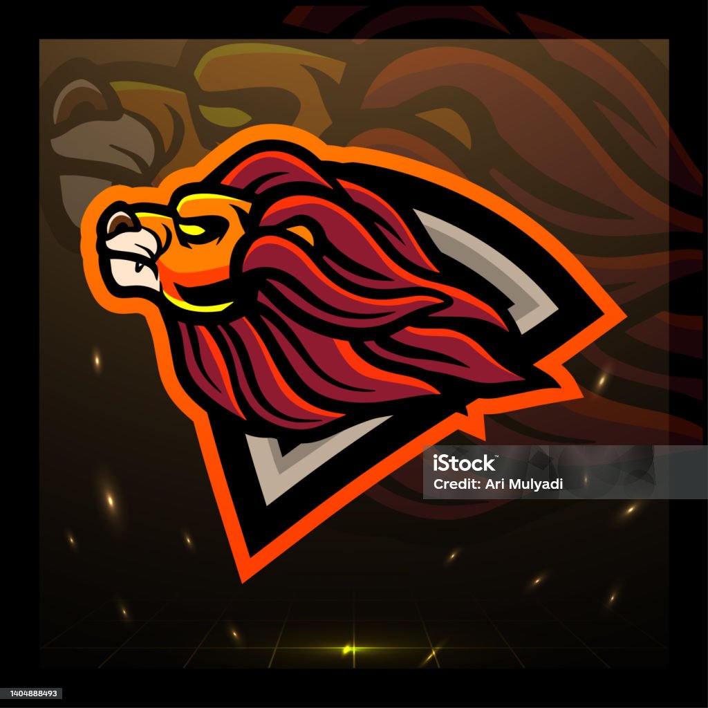 Vetores De Mascote Cabeça De Leão Design Do Logotipo Do Esport E Mais