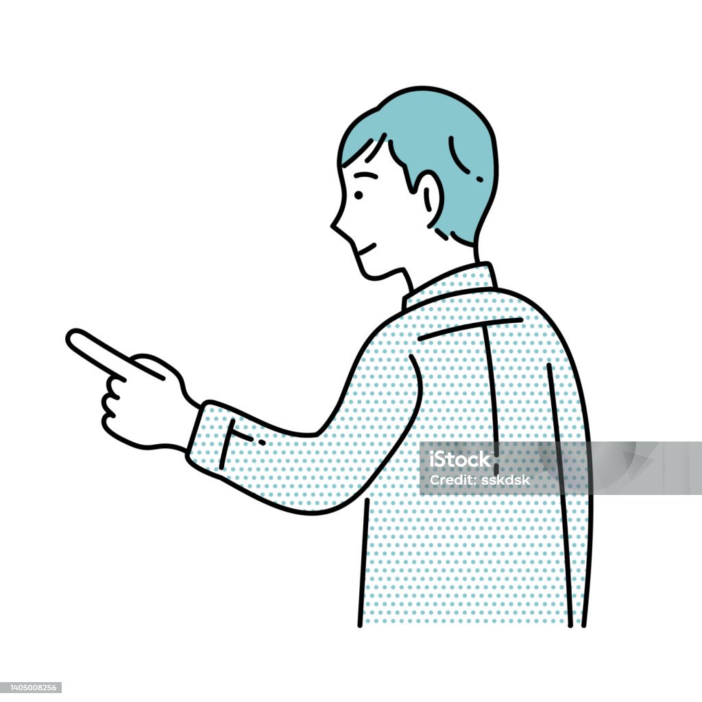 Illustration Of A Man Pointing His Finger Stock Illustration Download
