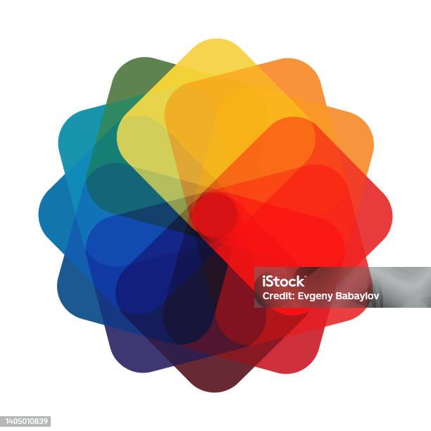 Ilustración De Paleta Circular De Todos Los Colores Del Arco Iris Sobre