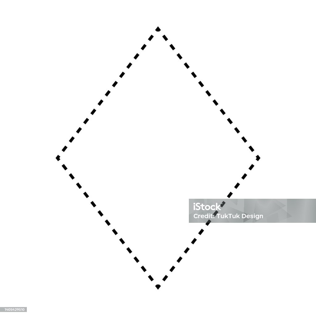 Icône Vectorielle De Symbole Pointillé En Forme De Losange Pour Un