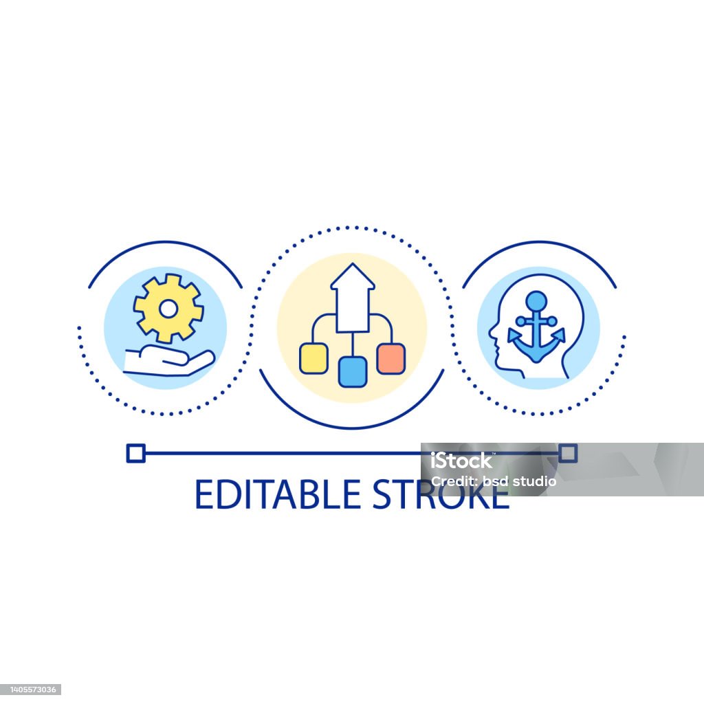 Adoptez Une Icône De Concept De Boucle De Processus Bien Organisée