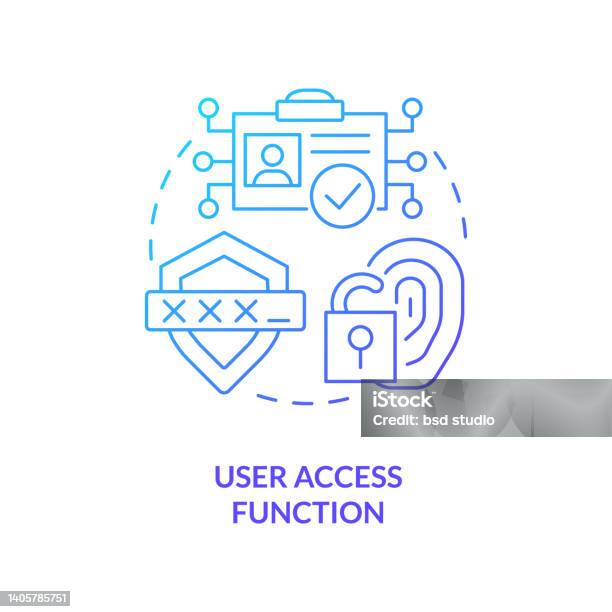 User Access Function Blue Gradient Concept Icon Stock Illustration ... User Access Function Blue Gradient Concept Icon Stock Illustration ...