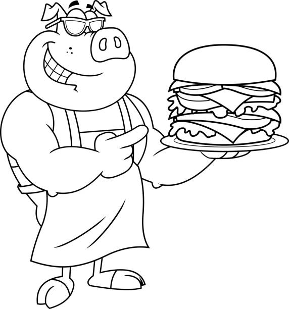 Free Coloring Printable Pages Of Fat Chef