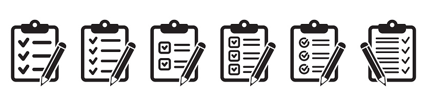 Icône Vectorielle Du Pressepapiers Illustration Noire Isolée Sur Fond Blanc Pour La Conception