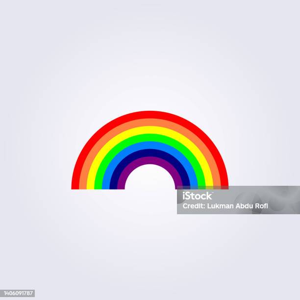 Arcenciel 7 Couleur Illustration Design Plat Icône Symbole Logo