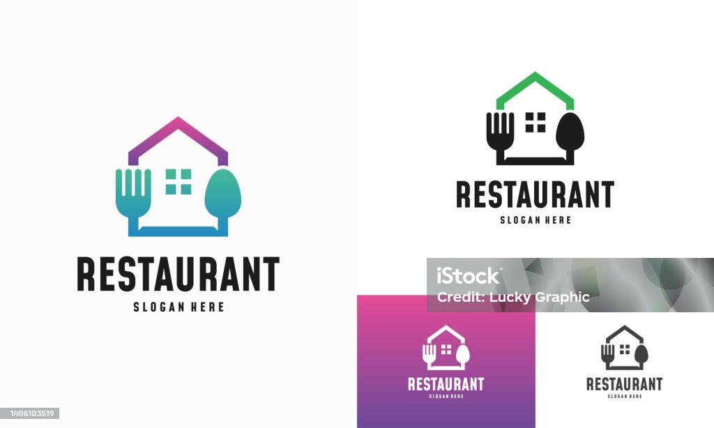 Modern Food House Conçoit Un Vecteur Conceptuel Icône De Symbole De