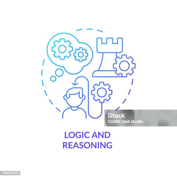Logic And Reasoning Blue Gradient Concept Icon Stock Illustration ... Logic And Reasoning Blue Gradient Concept Icon Stock Illustration ...