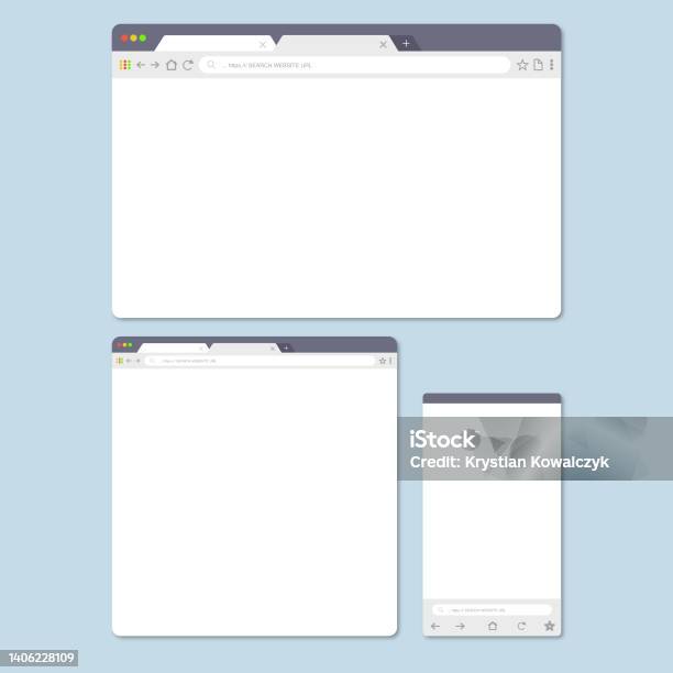 Web Pages Layout Internet Browser Windows With Website Elements ... Web Pages Layout Internet Browser Windows With Website Elements ...