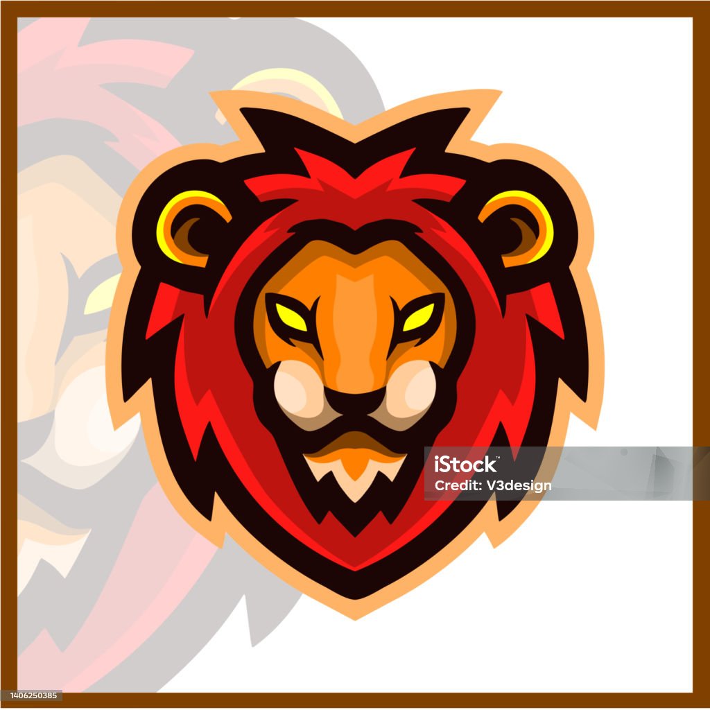 Vetores De Mascote Cabeça De Leão Design Do Logotipo Do Esport E Mais