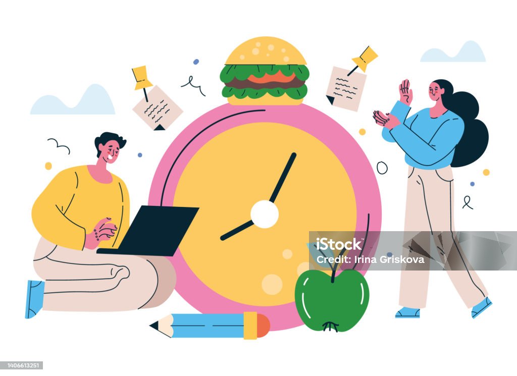 Business Timing Flat Design Element Konzept ... Business Timing Flat Design Element Konzept ...